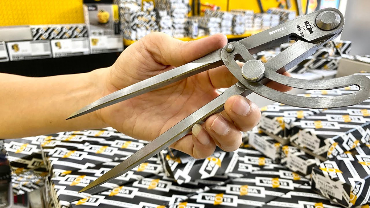 Compa vạch dấu có cánh ELORA 1585, cụt đuôi, thân vuông