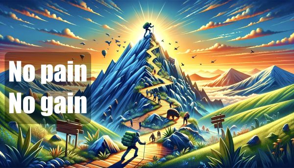 No pain No gain - Vượt qua thử thách sẽ đạt được thành công.